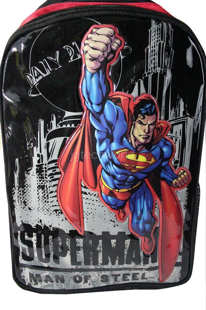 New Boys Superman Backpack Book Bag Kids School DC Comics Man of Steel ...