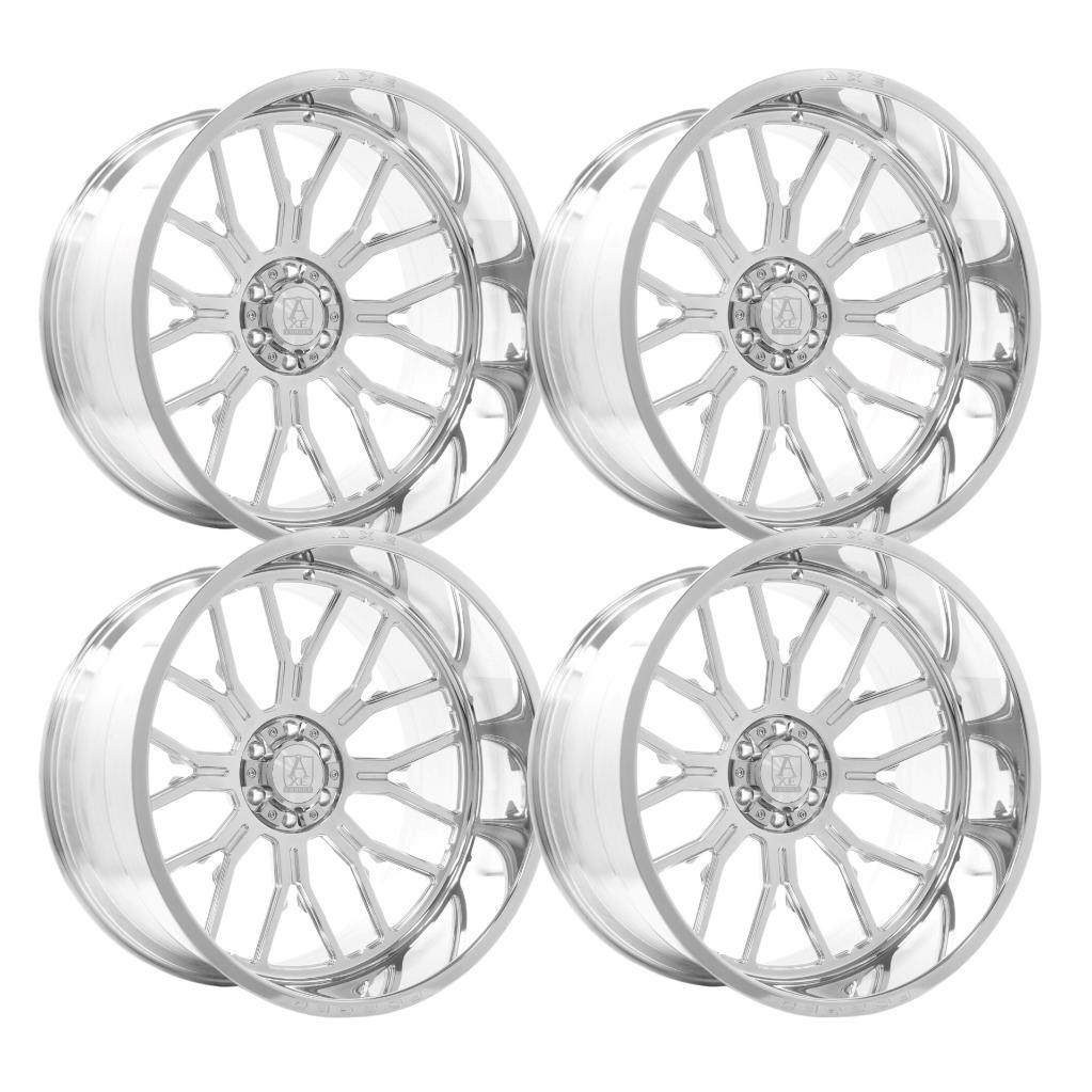 (Set-4) Axe Offroad AF6 Forged 26x14 8x180 -76mm Polished Wheels Rims ...