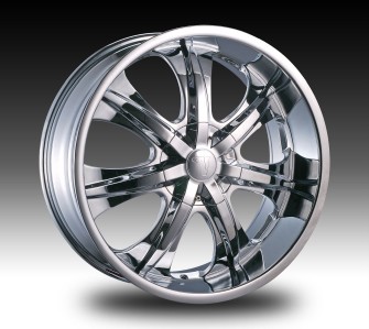22 inch Velocity VW725 Chrome Wheels Rims 5x115 +13