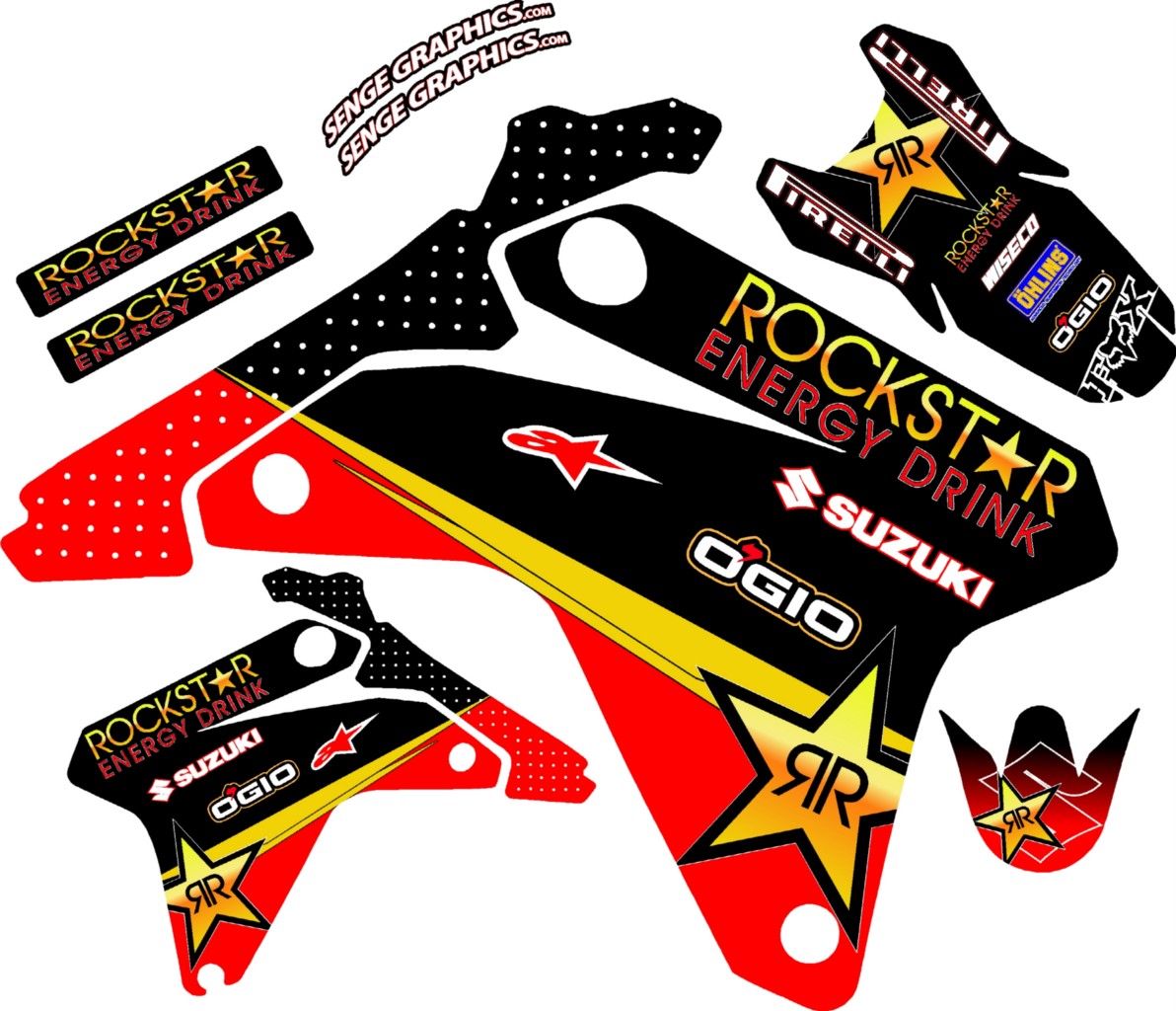 2005 2006 RMZ 450 Rockstar Graphics Kit Decals Suzuki | eBay