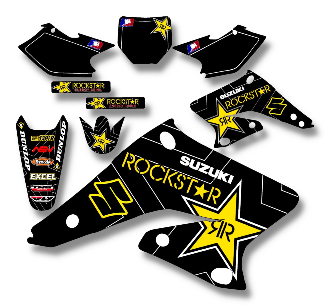 2007-2009 RMZ 250 Rockstar graphics kit decals Suzuki | eBay