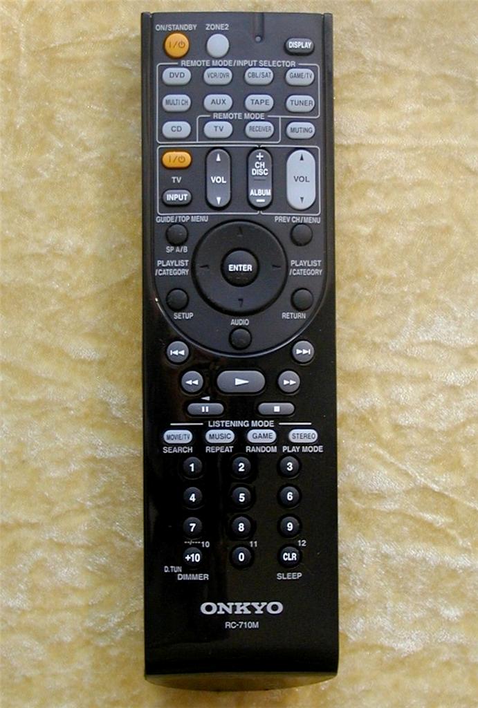 ONKYO REMOTE CONTROL RC-710M - HT-S7100 TX-SR606 TC-SR606S AV RECEIVER ...