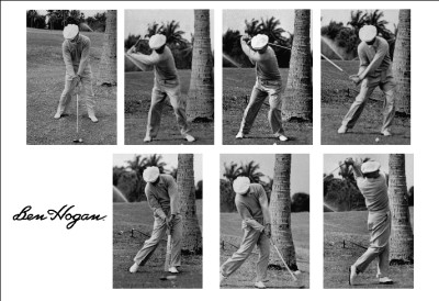 Ben Hogan Golf Swing Sequence 7 shots Photo poster