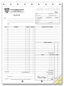 250 Contractor Job Order Invoice Forms Nebs/Deluxe # 6544 / 2 Part ...