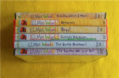 Lot Of Sesame Street Elmo's World DVDs: Pets, Oposites, Summer Vacation ...