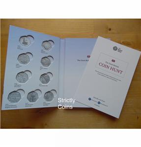 2016/17 50p £1 £2 Coin Hunt Album Folder + Both Royal Mint Olympic ...