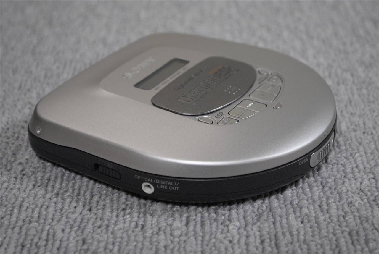 SONY Discman D-475 PORTABLE CD PLAYER 1bit DAC MEGA BASS ESP OPTICAL ...