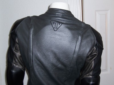 MENS THE TRIPLE CONNECTION TRIUMPH MOTORCYCLE RACING RIDING LEATHER ...