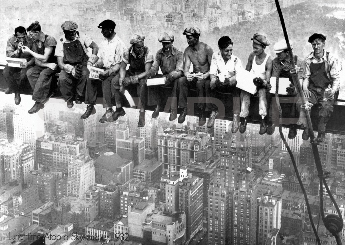 MEN ON A GIRDER NEW YORK ROCKAFELLER A3 POSTER HAL687 | eBay