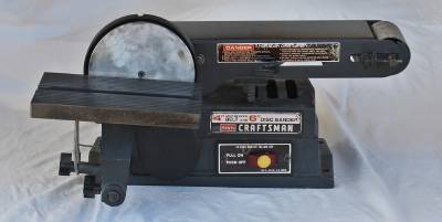 CRAFTSMAN 4" Belt 6" Disc Sander Heavy Duty Cast Iron Base 113.226424 ...