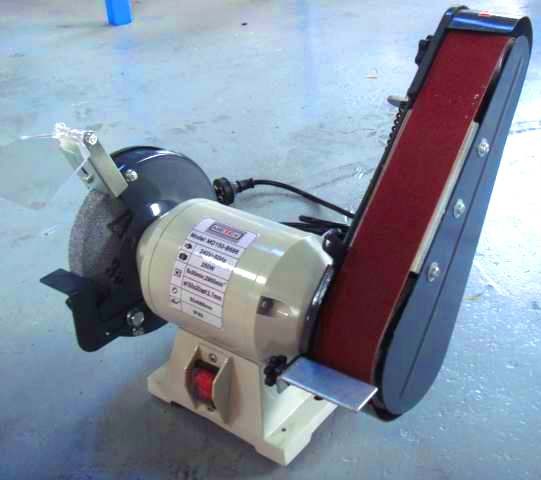Metex 6" Bench Grinder Belt Sander Linisher Combo 150mm - 240v | eBay
