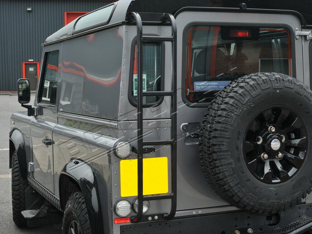 Land Rover Defender Rear Roof Rack Access Ladder Expedition Black New ...