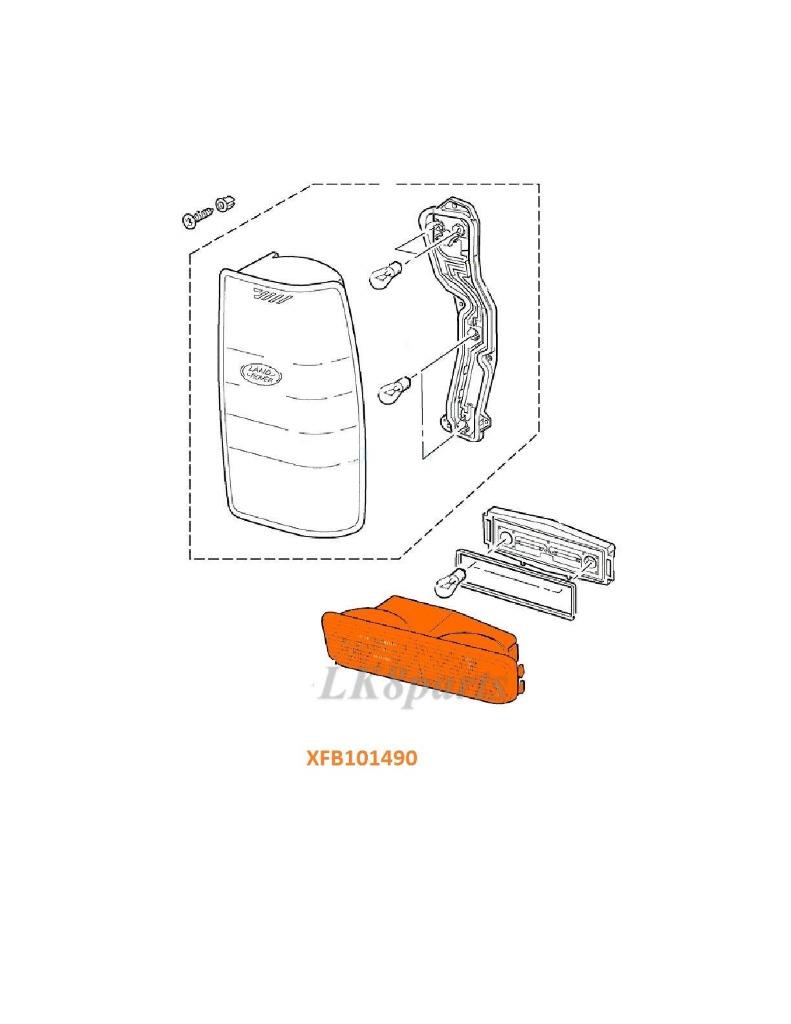 LAND ROVER DISCOVERY 2 1999-2002 REAR BUMPER LIGHT LH DRIVER SIDE # ...