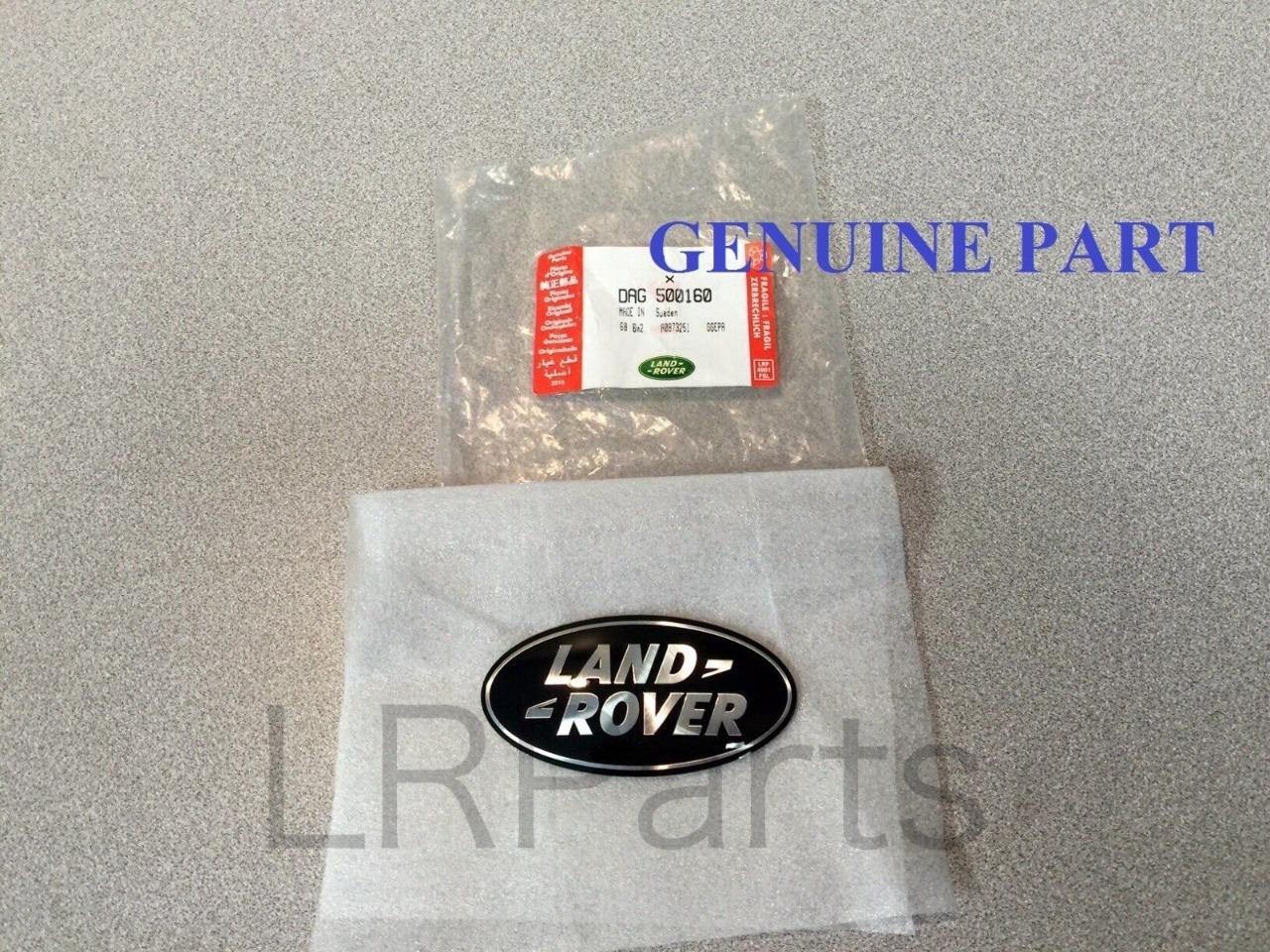LAND ROVER LR3 DISCOVERY 3 BLACK ON SILVER FRONT GRILLE BADGE GENUINE ...