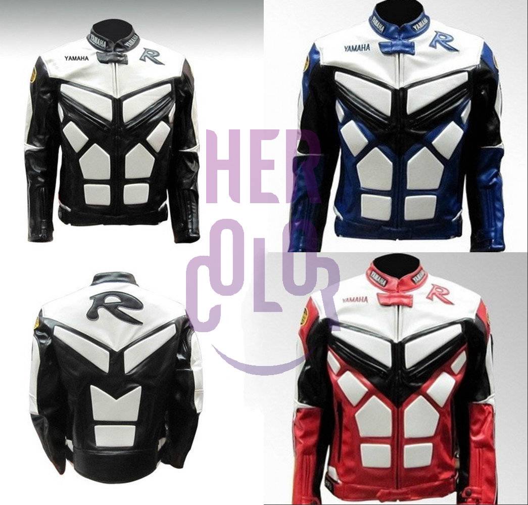 Motorcycle Motorbike YAMAHA Yzf R1 R6 PU Leather Racing Jacket Coat New