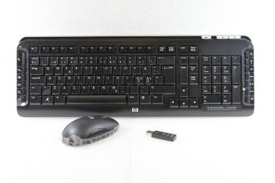 New HP Black Wireless Multimedia Keyboard & Mouse w/ Receiver 5189URF ...