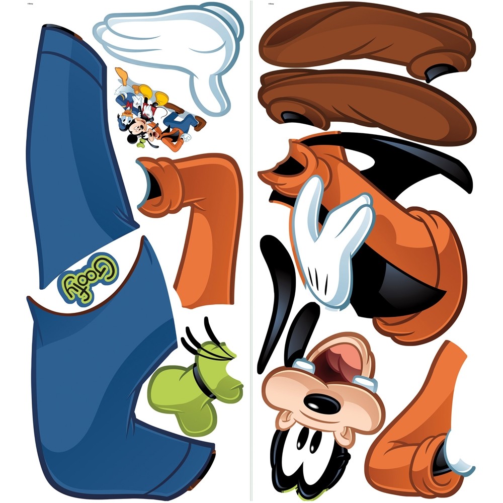 New Giant GOOFY WALL DECALS Disney Bedroom Stickers Mickey Mouse Room ...