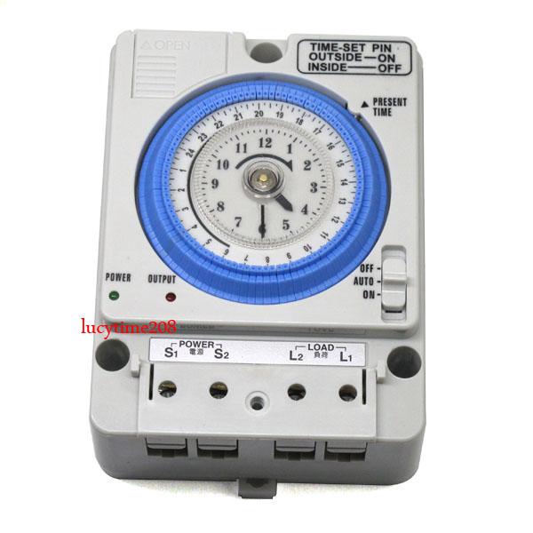 AC 110v-240V Timer Time Switch 24 Hour w/ Power Reserve 220v | eBay