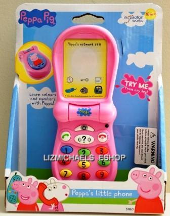 WOW! LICENSED PEPPA PIG - PEPPA FLIP PHONE w/ Lights & Sounds Mobile ...