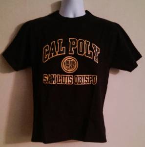 CAL POLY SAN LUIS OBISPO BLACK UNIVERSITY T-SHIRT VERY NICE!! MENS SIZE ...