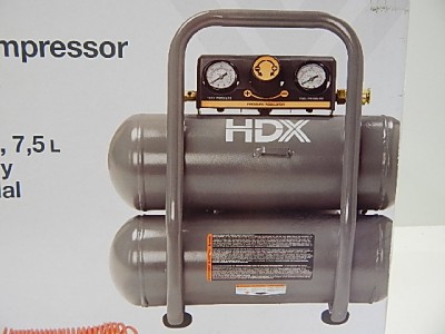 HDX 947282 2 gal. Air Compressor with Inflator Kit and Coil Hose 2252 j