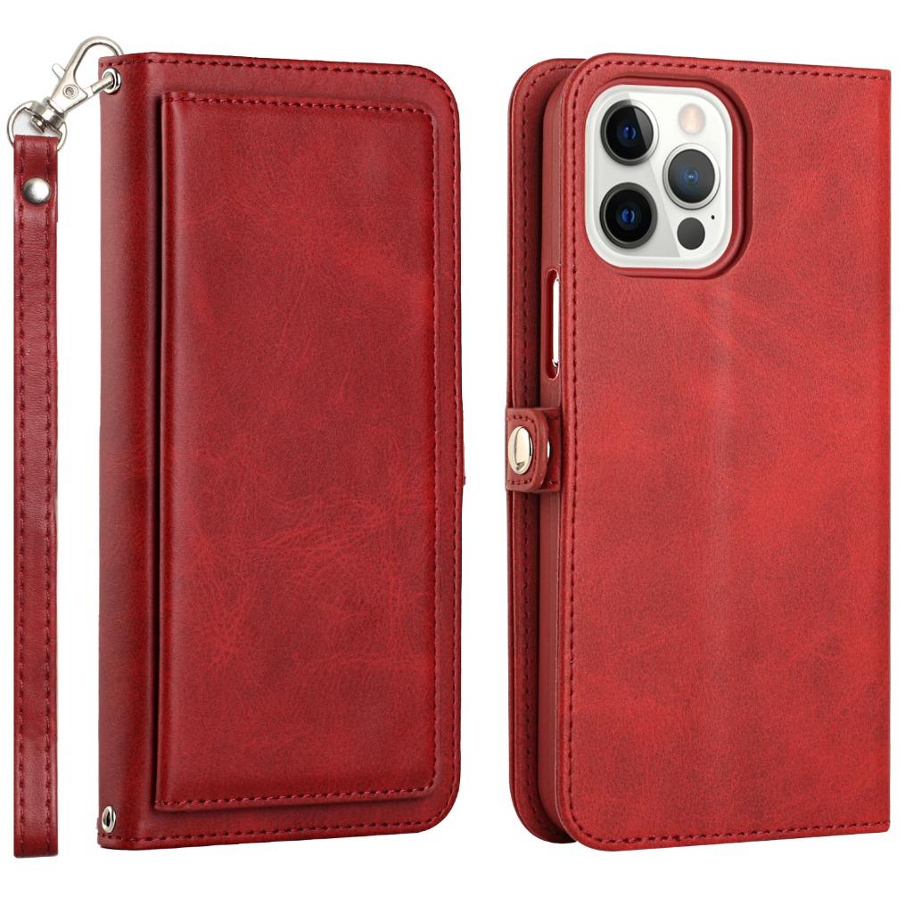 For IPhone 14 Pro Max 14 Max PU Leather Card Slots Wallet Stand Case