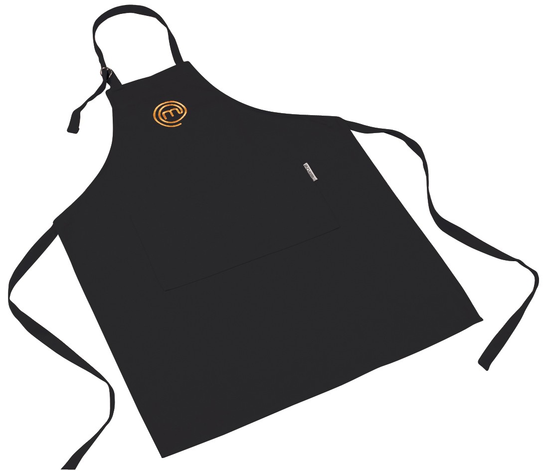 NEW Genuine MasterChef Bib Apron Black Cooking Cooks Chef Full Adult ...