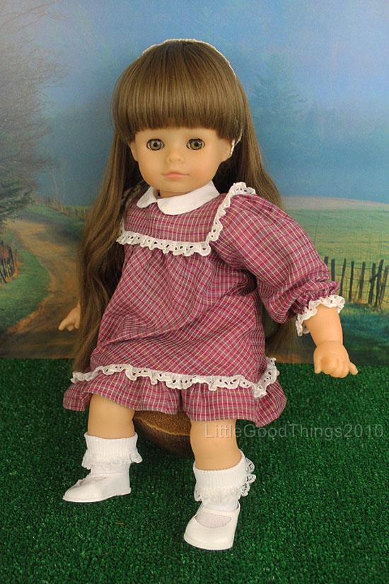Gotz - Puppe Girl Doll 18" From West Germany Brown Eyes & Hair Dressed ...