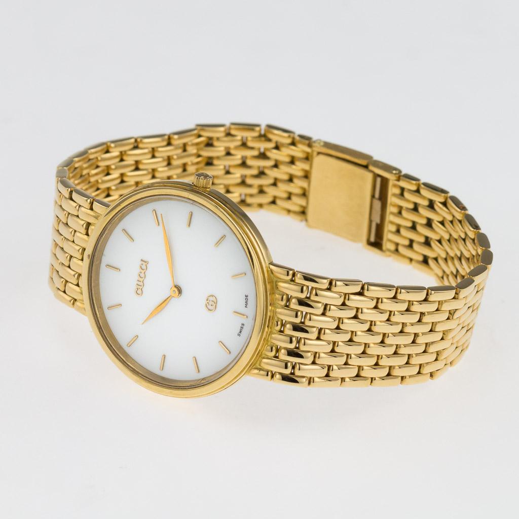 GENUINE GUCCI SOLID 18K YELLOW GOLD WATCH AND BRACELET ref 700M
