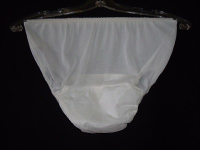 Vintage Vinyl Crotch Lined Nylon PANTIES Sanitary Belt Napkin Panties ...