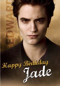 PERSONALISED EDWARD CULLEN TWILIGHT BIRTHDAY CARD | eBay