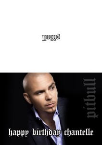 PERSONALISED PITBULL THE RAPPER BIRTHDAY CARD | eBay