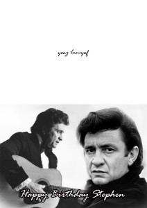 PERSONALISED JOHNNY CASH BIRTHDAY CARD