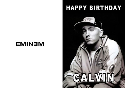 PERSONALISED EMINEM BIRTHDAY CARD | eBay