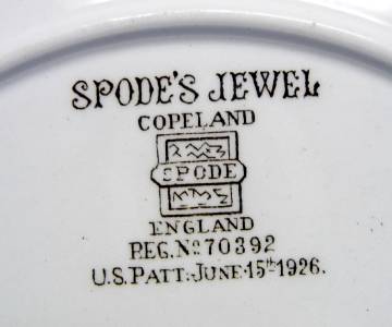 RARE SPODE'S JEWEL COPELAND ENGLAND U.S.PAT.JUNE 15th 1926 GORGEOUS ...
