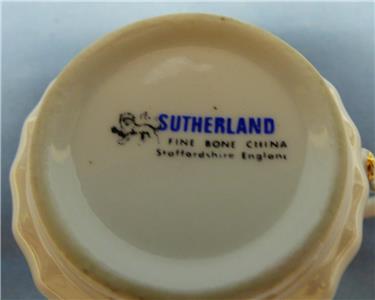 STAFFORDSHIRE ENGLAND SUTHERLAND FINE BONE CHINA CUP&SAUCER VINTAGE | eBay