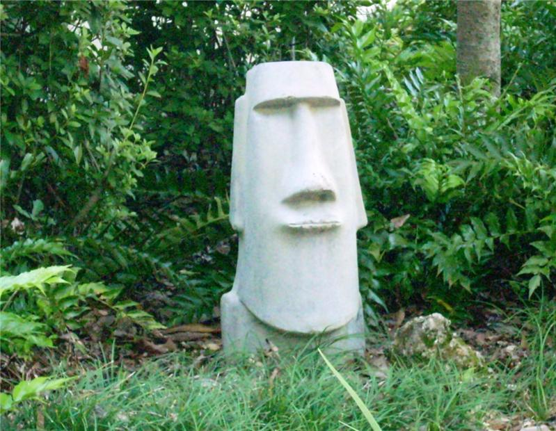 MOAI MIKE ~ EASTER ISLAND Garden Moai Statue ~ Very Heavy Tiki | eBay