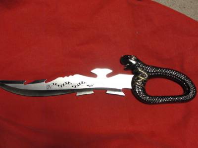SNAKE Handled DAGGER Stainless Steel 11 1/2 in Blade Free hanging ...
