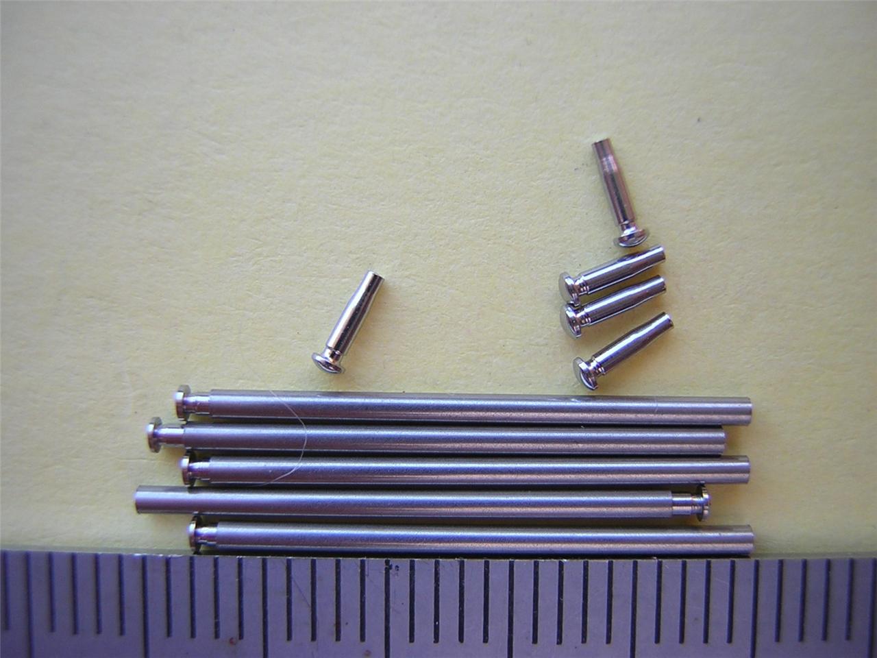 5, 10 OR 25 x RIVETS/PINS WITH TUBES 316L S/STEEL 10-24mm X 1.2mm PIN ...