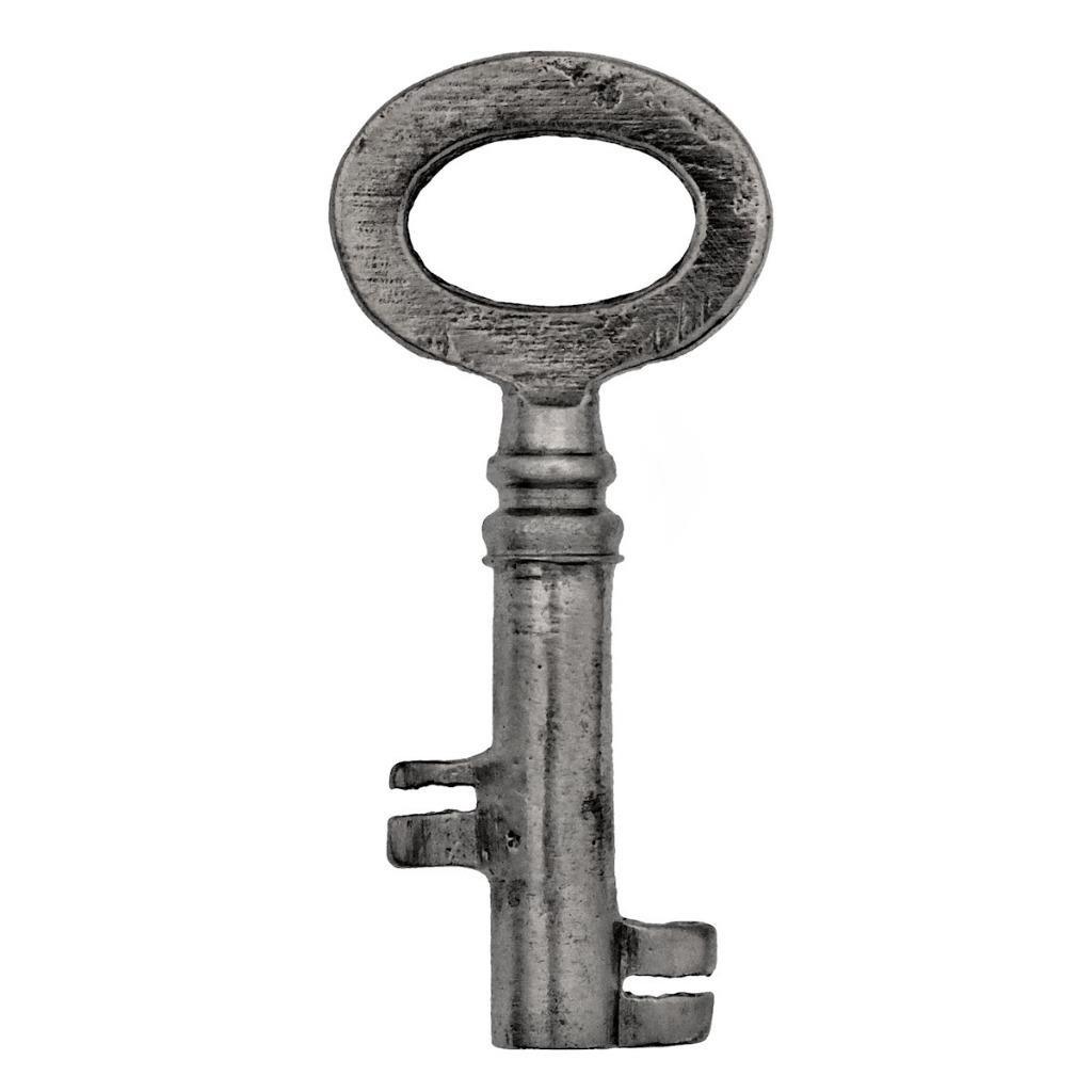 DOUBLE CURVED FLAG Key UNUSUAL Hollow Shaft 1¾" - Antique Key - ref ...