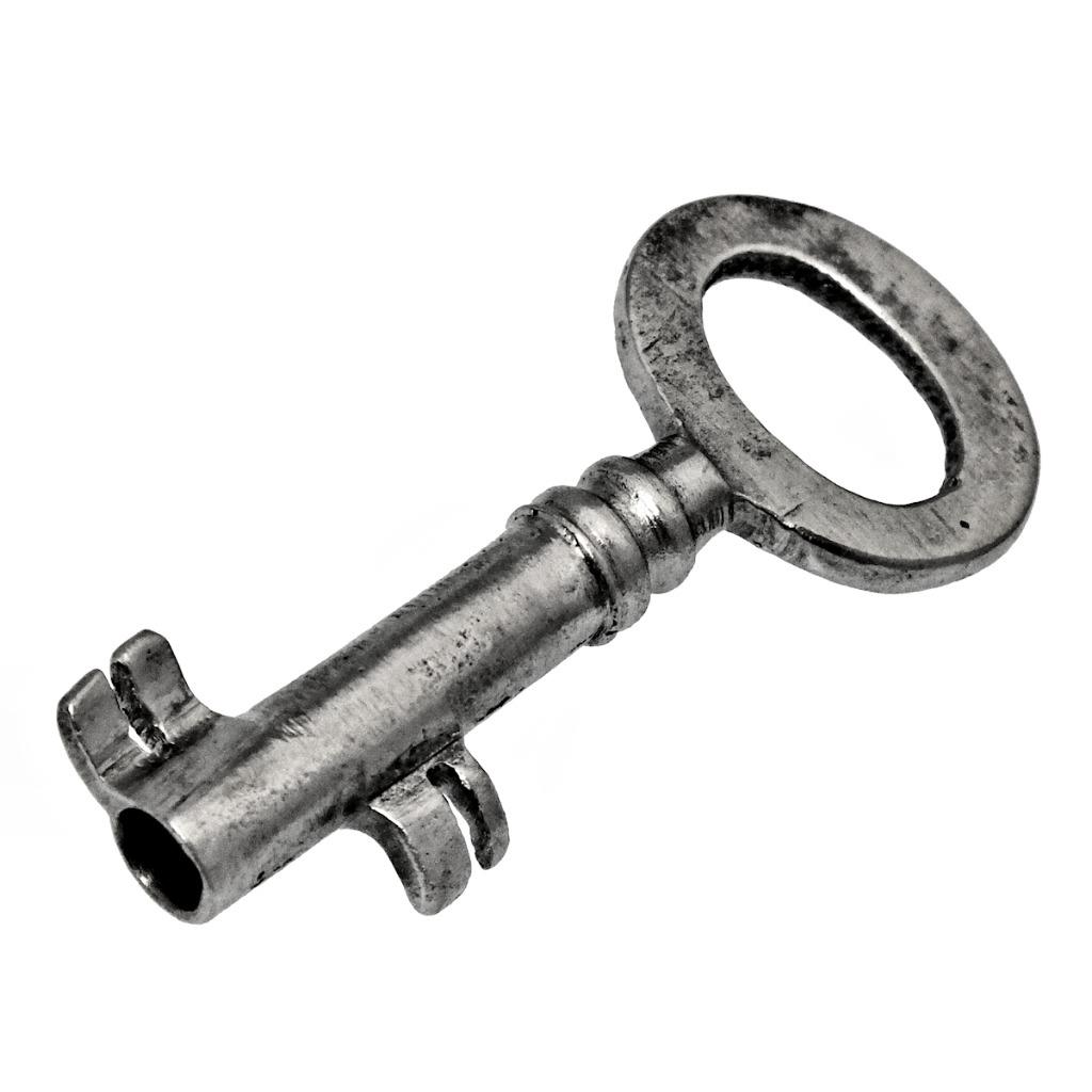 DOUBLE CURVED FLAG Key UNUSUAL Hollow Shaft 1¾" - Antique Key - ref ...