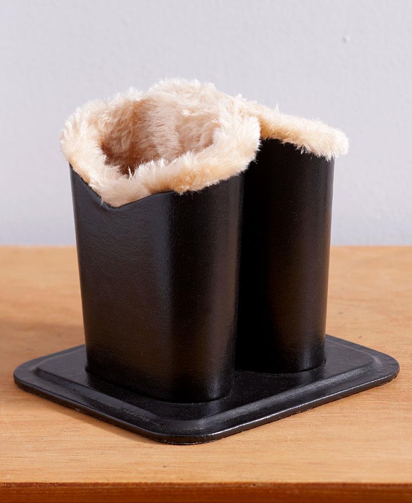 PLUSH LINED DUAL EYEGLASS HOLDER SAFE EYEWEAR STORAGE PROTECTION-2 ...
