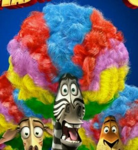 Madagascar Rainbow Afro Circus Clown Costume Wig Lacey Marty Zebra | eBay