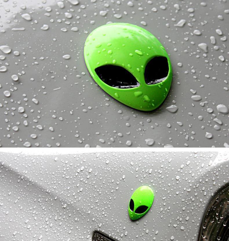 Full Metal Alienware Alien Head Logo Motorcycle Sticker Badge Emblem ...