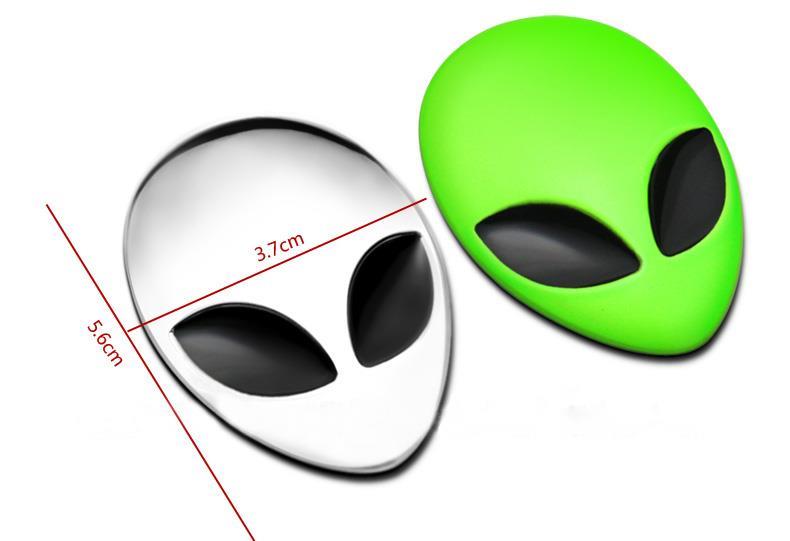 Full Metal Alienware Alien Head Logo Motorcycle Sticker Badge Emblem ...