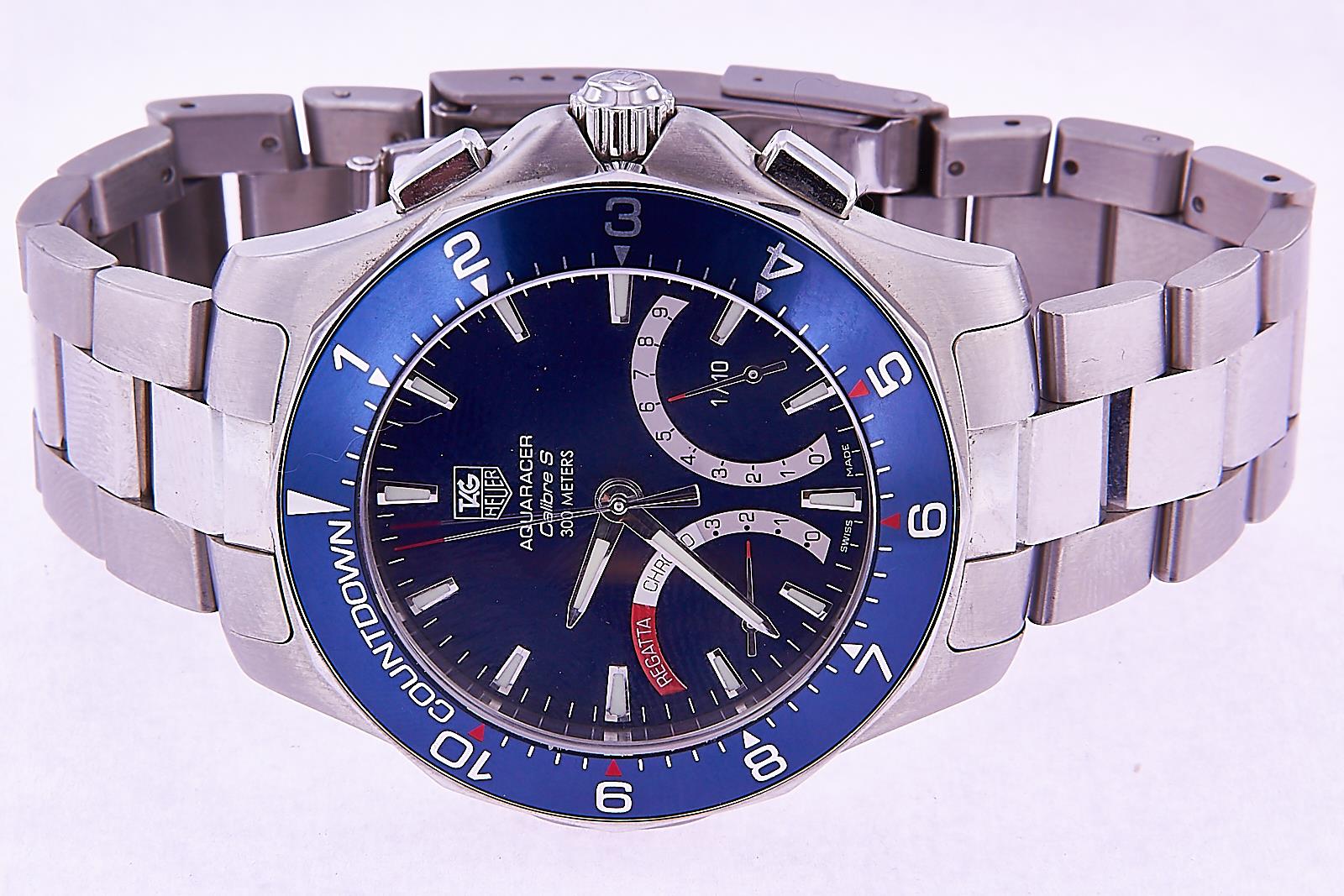 Tag Heuer Aquaracer Calibre S Regatta Mens Quartz Watch Chronograph ...