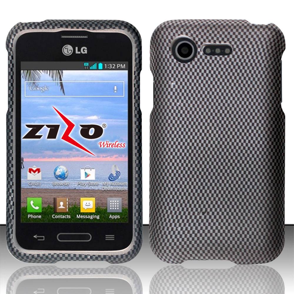 Lg Optimus Fuel L34C Rubberized Hard Case Snap Phone Cover + Screen ...
