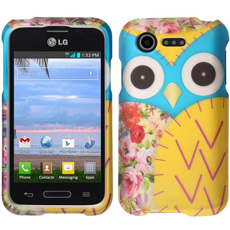 Lg Optimus Fuel L34C Rubberized Hard Case Snap Phone Cover + Screen ...