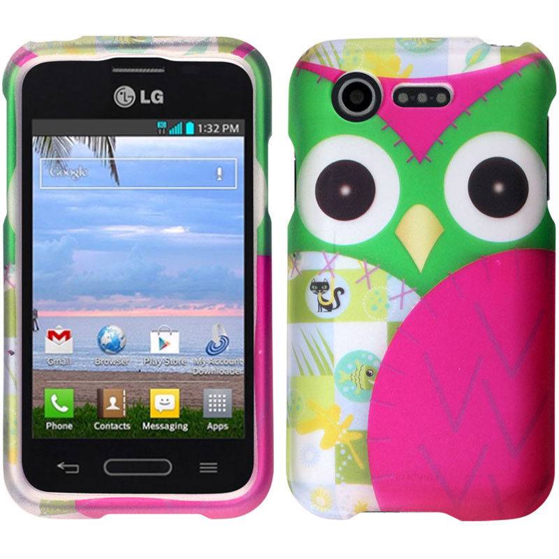 Lg Optimus Fuel L34C Rubberized Hard Case Snap Phone Cover + Screen ...