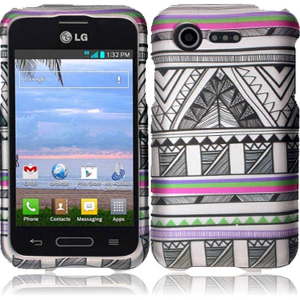 Lg Optimus Fuel L34C Rubberized Hard Case Snap Phone Cover + Screen ...